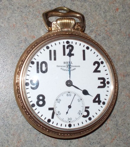 BALL WATCH CO. CLEVELAND, OH. RR WATCH 21 JEWEL KEYSTONE WATCH CASE 10K ...