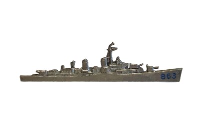 Vintage WW2 USN US Navy USS Fiske Destroyer Ship Lapel Pin Insignia ...