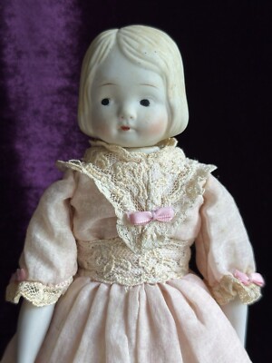 Antique/Vintage 12.5” Made in Japan Swivel Neck Parian Bisque Head Doll ...