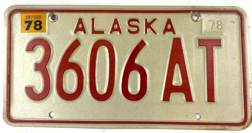 Vintage 1978 Alaska License Plate Auto Man Cave Garage Wall Decor ...