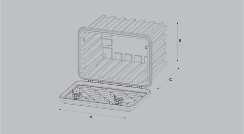 Plastic Toolbox for Small Trailers 750x365x300mm | eBay UK