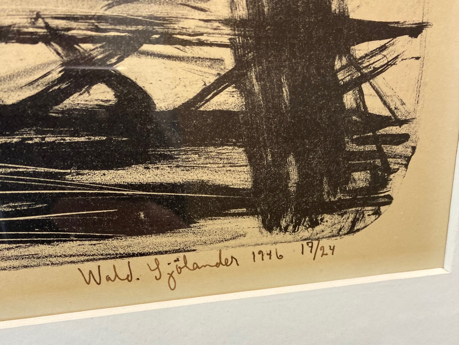 Waldemar Sjolander (1908-1988) Swedish 1940's EXPRESSIONIST Ltd Edition ...