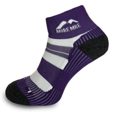 More Mile Endurance Womens Running Socks Purple Cushioned Anti Blister ...