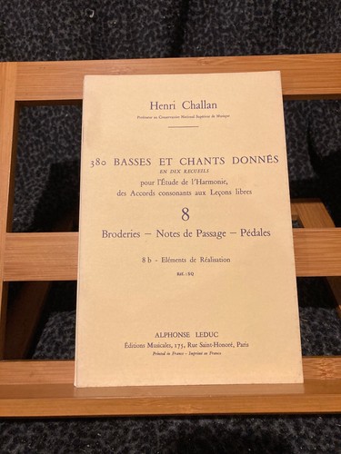 Henri Challan 380 basses et chants donnés volume 8b éléments ...