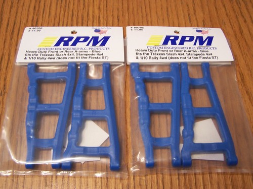 2 RPM 80705 Front Rear Blue A-Arms Traxxas 4x4 Slash Stampede Rustler ...