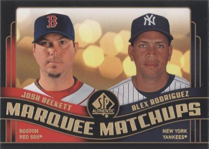 2008 SP Authentic - Marquee Matchups Alex Rodriguez, Josh Beckett #MM ...