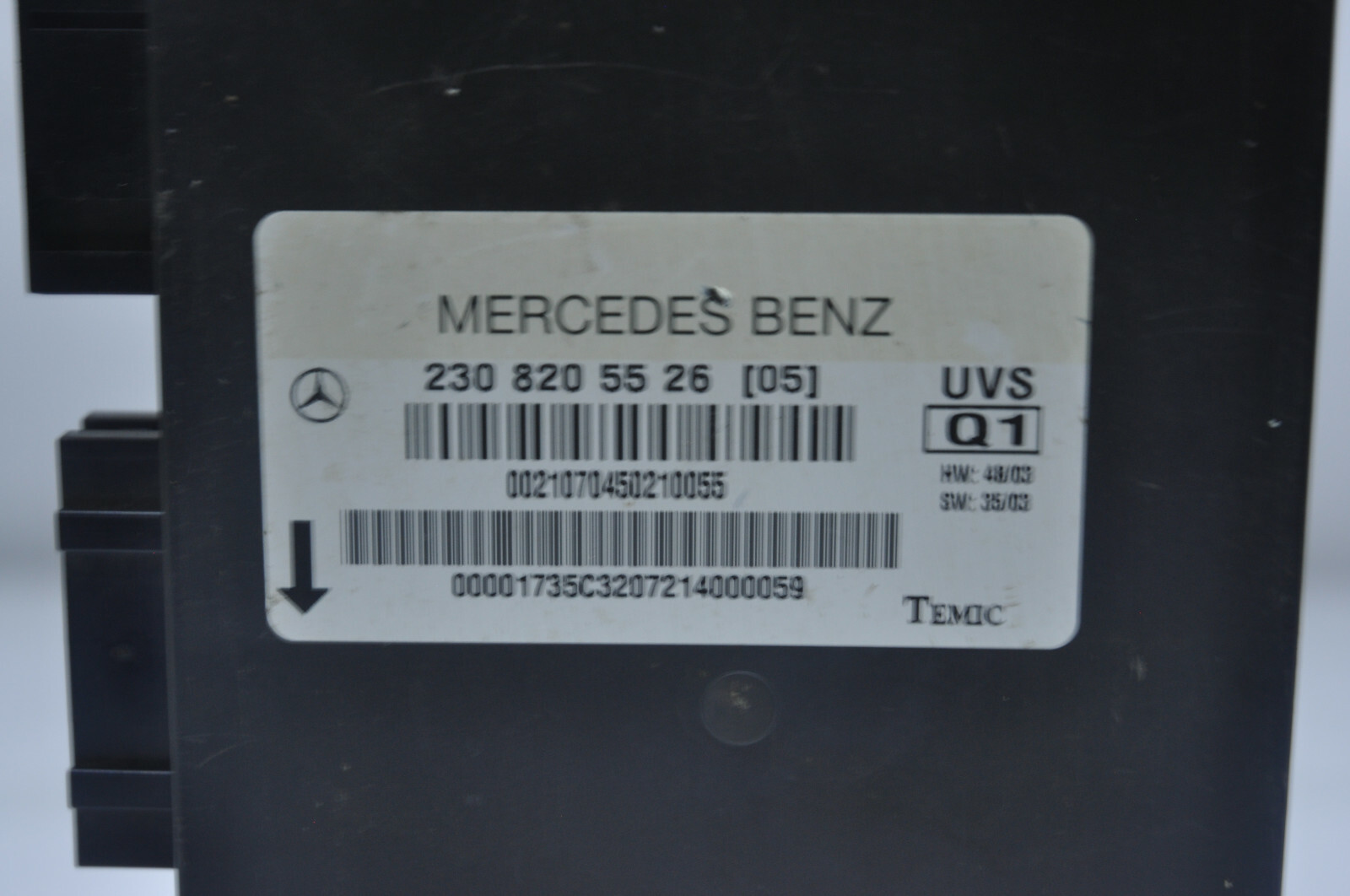 MERCEDES W230 SL CONVERTIBLE ROOF TOP CONTROL MODULE UNIT A2308205526 ...