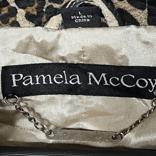 Pamela McCoy Womens Leather Jacket Leopard Cheetah Animal Print full ...