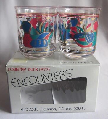 4 Acrylic Double Old Fashioned Glasses Tumblers Culver Encounters ...