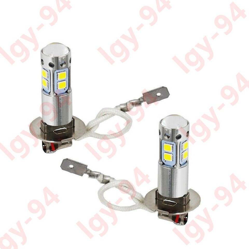 NEW 2x H3 3000K Yellow 3000K High Power LED Fog Light Driving Bulbs DRL ...
