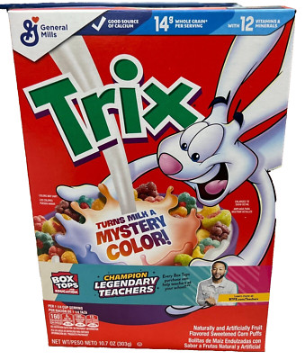 Trix Fruit Flavored Corn Puffs Sweetened Cereal 10.7 oz General Mills ...