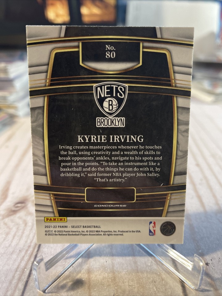Kyrie Irving 2021-22 Select Retail Concourse Level Card No. 80 Brooklyn ...