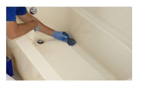 Shower Bathtub Base Bath Tub Floor Repair Kit Inlay 40 x 16 in. Easy ...
