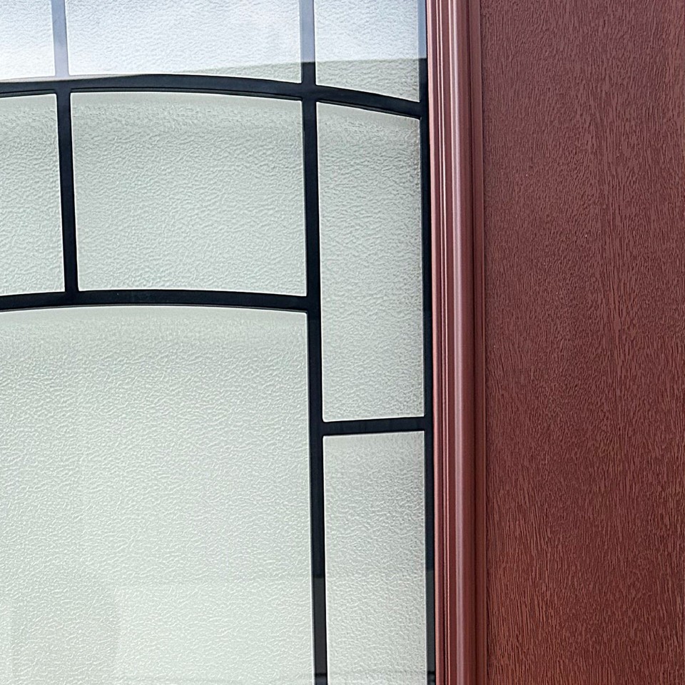 36x 80in Fiberglass Exterior KD Door, Stain Surface Entry Door with ...