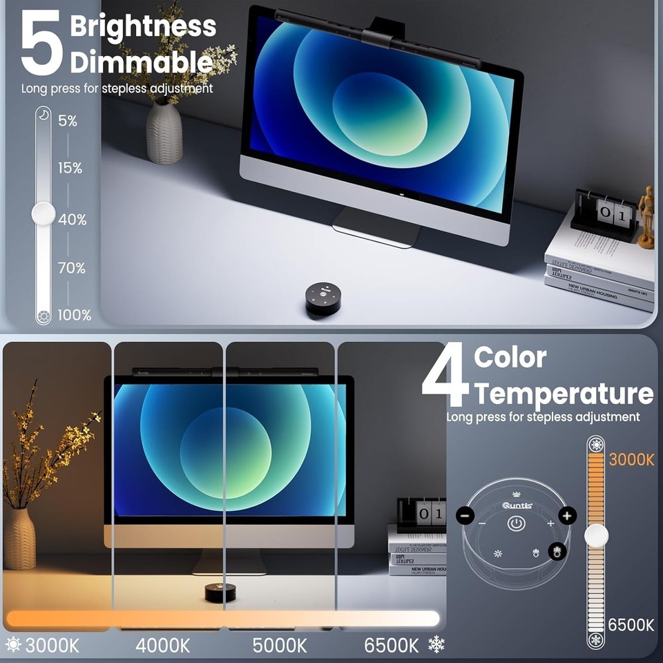 Adjustable Color Temperature Monitor Light | eBay