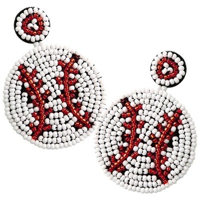 1 Pair Sports Earrings Women Bead Earrings Baseball Drop Earrings ...