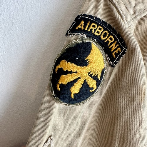 WWII US Army Officer Shirt Patched 17th Airborne Division NCO MSG | eBay