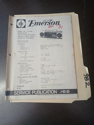 Emerson Model XLC450 Service Manual Original Repair Book TV Stereo ...