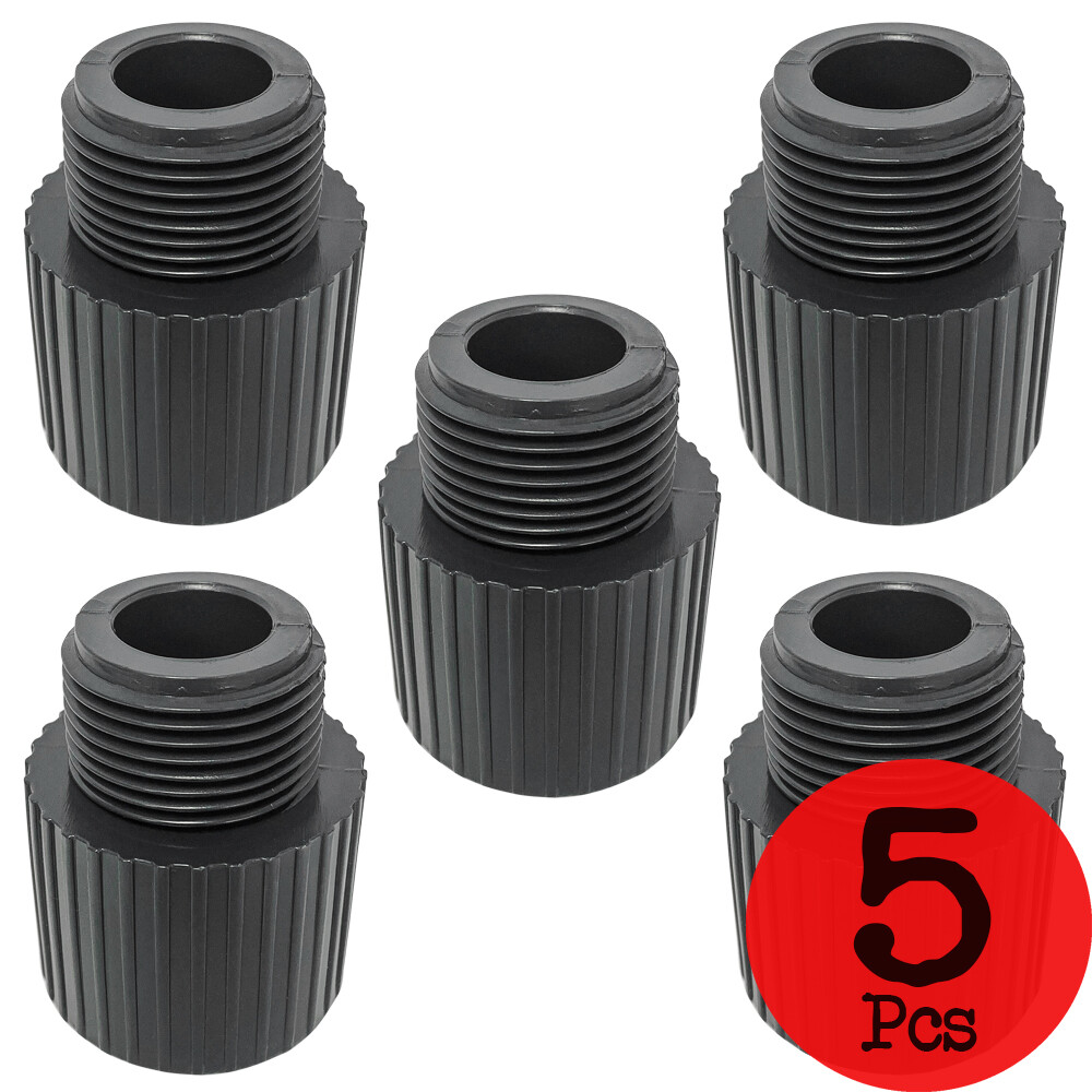 Lot of 5 Sch 80 PVC 1" Male Adapter Socket X Male NPT Thread | eBay