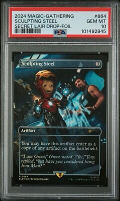 Marvel MTG: Secret Lair Iron Man - Sculpting Steel -Groot- FOIL - PSA ...