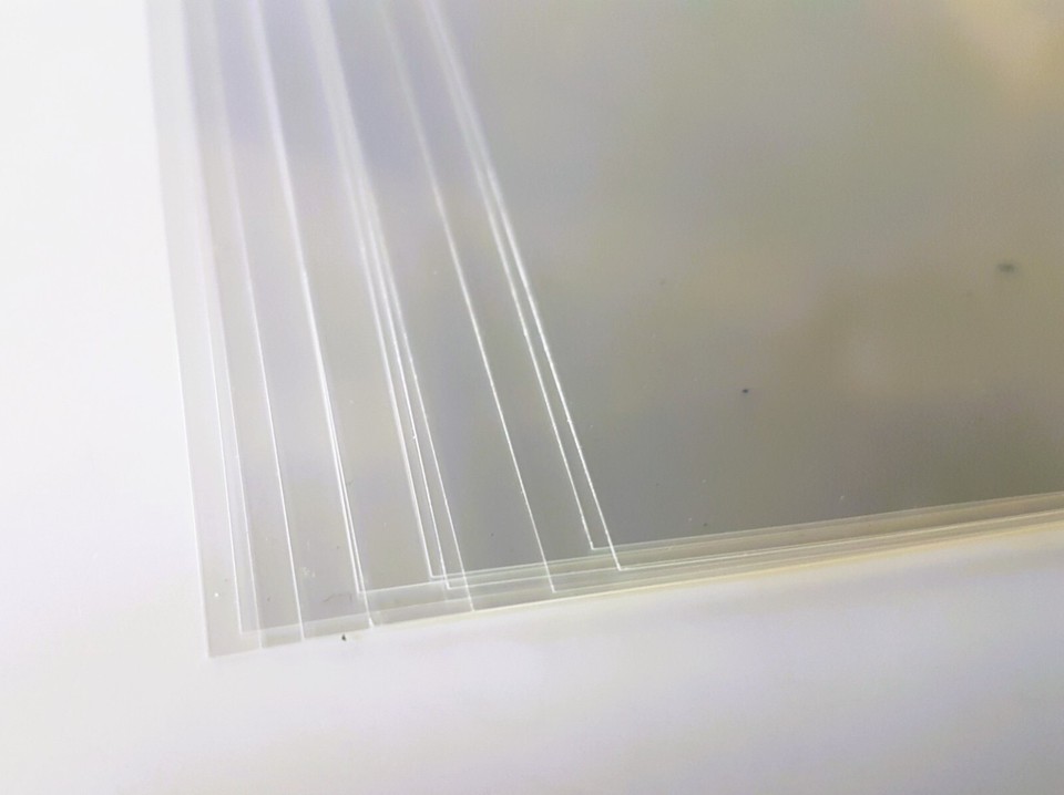 Acetate Plastic Sheet Thin Clear 0.1mm thick, A5 & A4 - Single, 5 or 10 ...