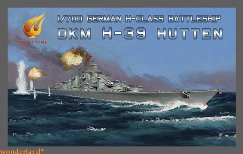 VERYFIRE 700906DX 1/700 GERMAN H-CLASS BATTLESHIP DKM H-39 HUTTEN ...