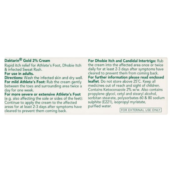 Daktarin Gold Cream 15g | Athlete's foot, Dobie Itch, Sweat Rash | eBay UK