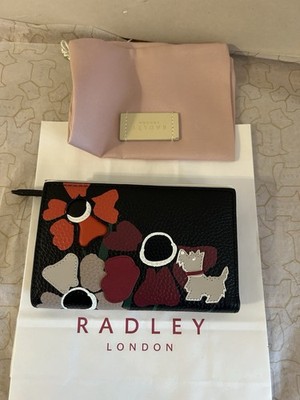 Radley Women's Leather Purse "FLORIBUNDA" BNWT Black Dust Bag Gift Lady ...