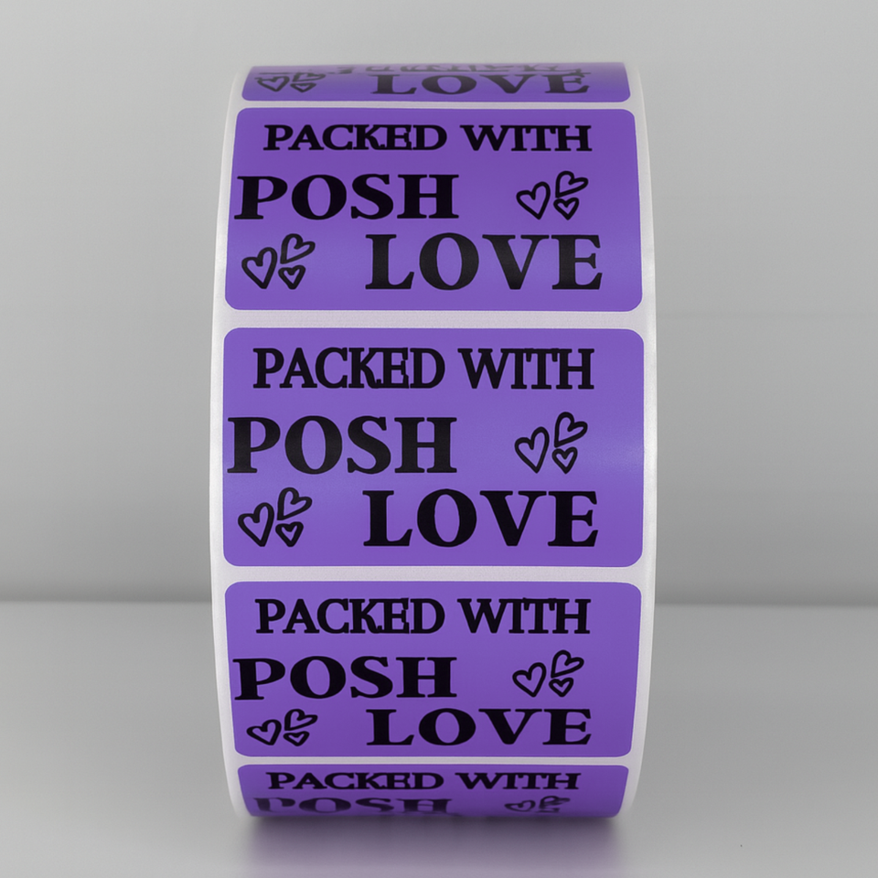 poshmark Packed With Posh Love Stickers - 50 Red Heart Labels for ...