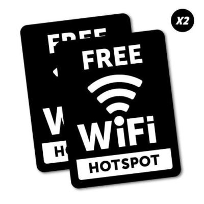 2X Free Wifi Hotspot Sticker | eBay