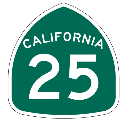 California State Route 25 Sticker Decal R1131 Highway Sign | eBay