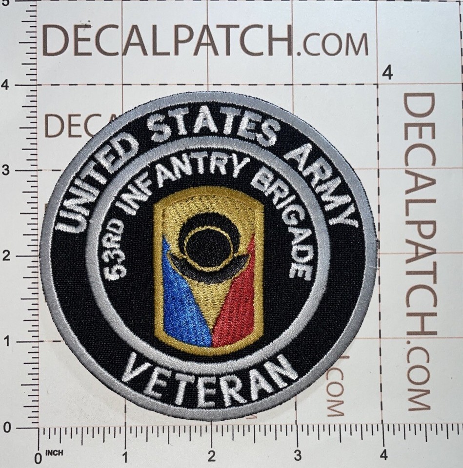 US Army 53rd Infantry Brigade Veteran Patch Hook & Iron-On Repro New ...