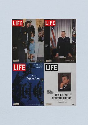 Life Magazine Lot of 4 Full Month December 1963 6, 13, 20 JFK John F ...