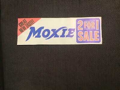 moxie vintage paper display sign | eBay