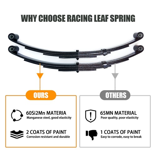 For 3500lb Tandem Trailer Axle Suspension Kit 1750lb 4 Leaf Springs ...