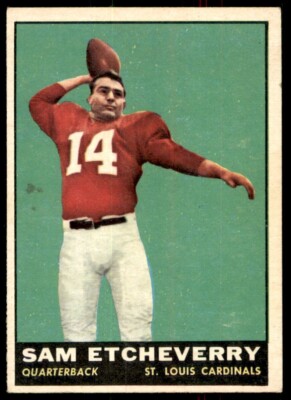 1961 Topps Sam Etcheverry RC St. Louis Cardinals #115 | eBay