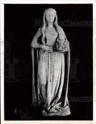 1938 Press Photo Rare Spanish sculpture of St. Barbara from Hearst ...