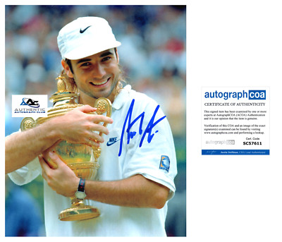 ANDRE AGASSI AUTOGRAPH SIGNED 8x10 PHOTO TENNIS LEGEND CHAMPION ACOA | eBay