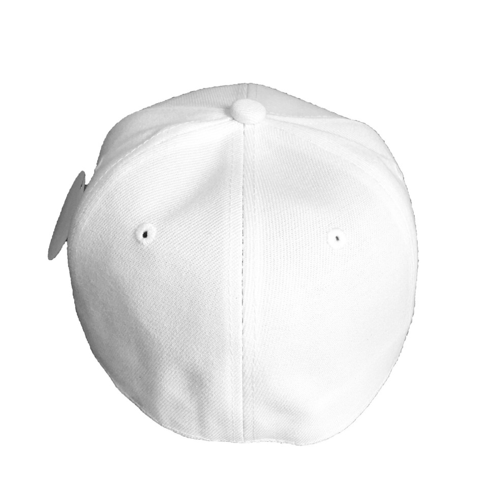 Premium Solid Plain Blank Fitted Cap Baseball Cap Hat Flat Bill Brim ...