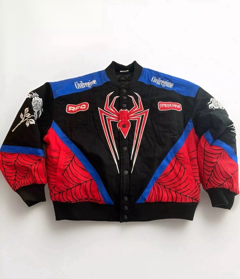 Civil Regime Marvel Spiderman City Swinging Racing Jacket - Extra Large ...
