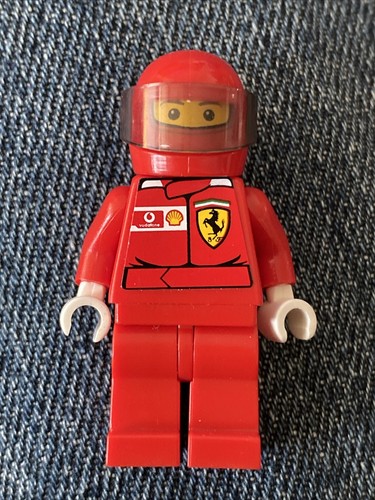 LEGO MINI FIGURE Red Racer Pit Crew Ferrari MINIFIG | eBay