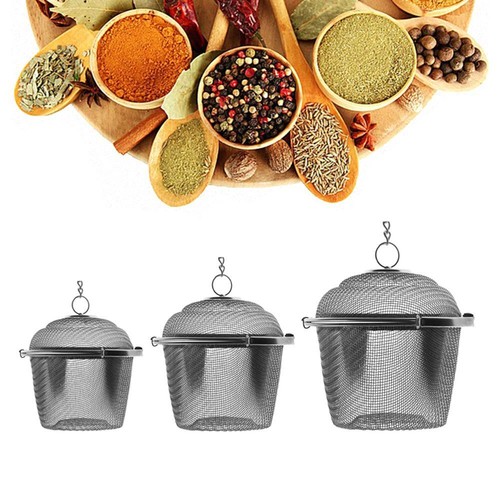 Spice Strainer Reusable Stainless Steel Mesh Filter Herbal Infuser Tea ...