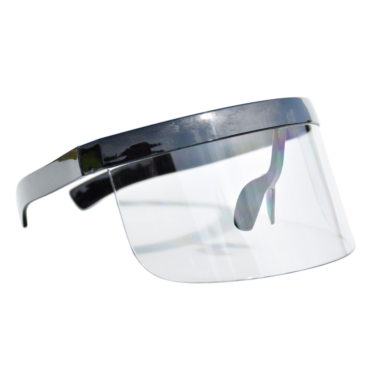 Unisex Retro Shield Visor Sunglasses Oversize Integrated Lens Fashion ...