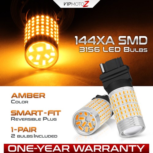 "HIGH-POWER" T25 3156 3456 Super Bright Amber LED Turn Signal Bulbs ...