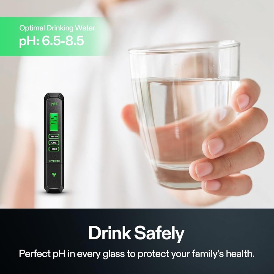 VIVOSUN Digital pH Meter, 0.01pH High Accuracy Pen Type pH Tester for ...