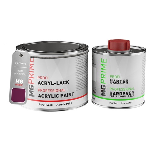 Pantone 229C Red Peinture acrylique mat satinée Pot de 0,75 litre ...