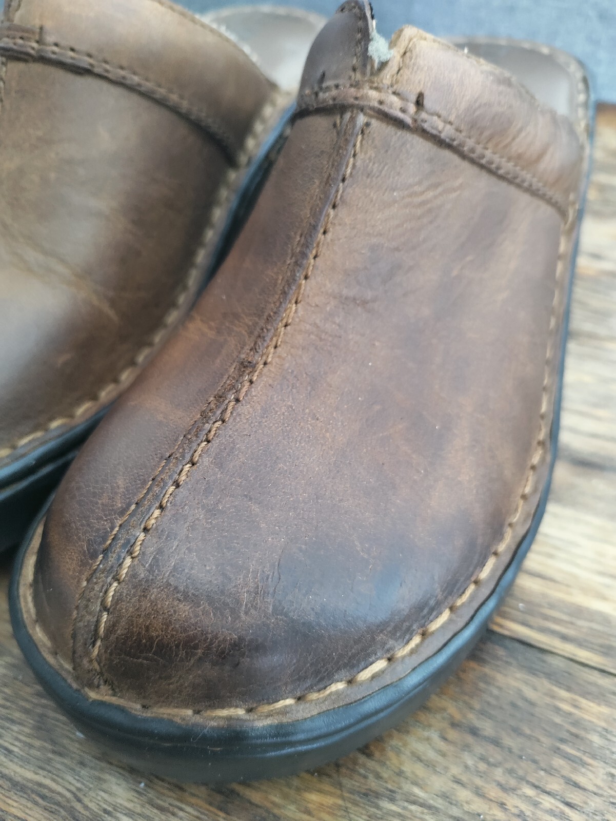 Born Concept BOC Black Leather Clog Mule Comfort Slip… - Gem