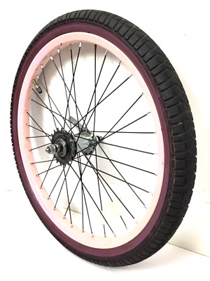 20" Rear Bicycle Pink Wheel Coaster Brake and 2.125" Tire Kids BMX Bike ...