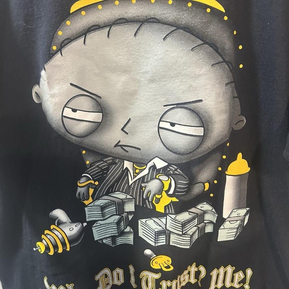 Vintage Family Guy x SCARFACE Stewie "Who Do I Trust? Me!" T-Shirt Size ...