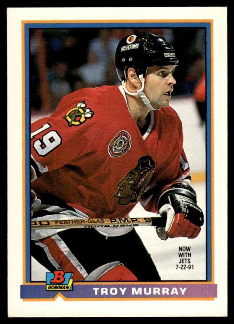 1991-92 Bowman #388 Troy Murray Winnipeg Jets | eBay
